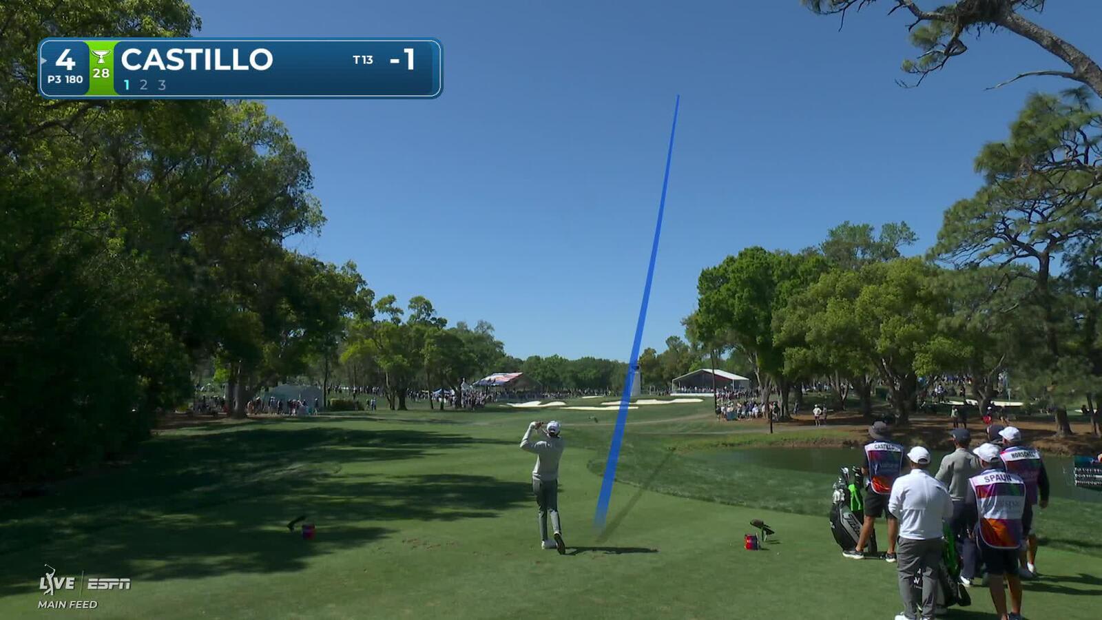Ricky Castillo hits 181-yard approach to 8 feet, sets up birdie on No ...