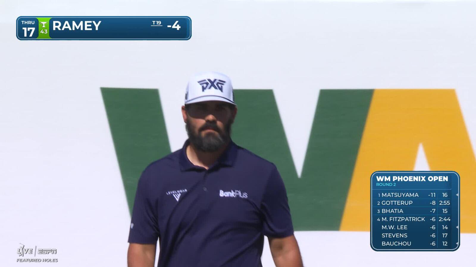 Chad Ramey sinks 11-foot birdie putt on No. 17 at WM Phoenix Open