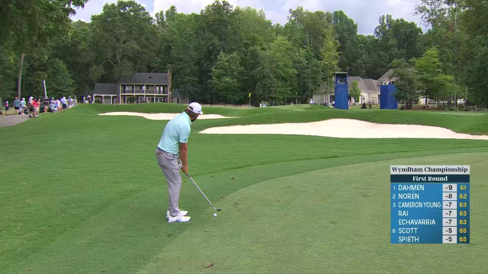 Andrew Novak makes birdie on No. 13 at Wyndham