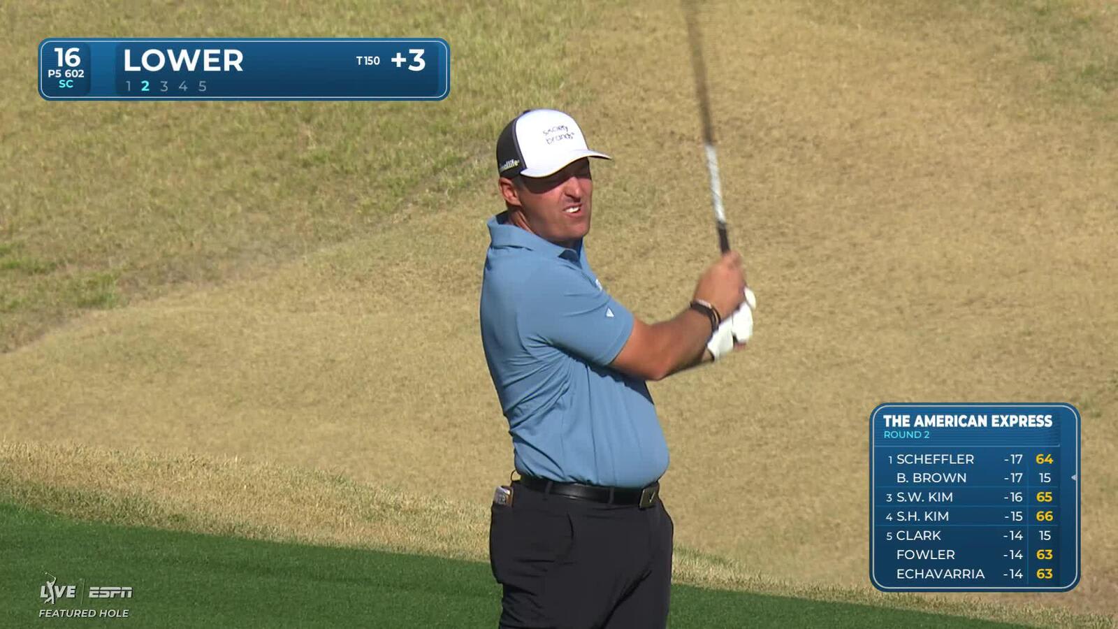 Justin Lower hits 268-yard approach to 58 feet, sets up birdie at The ...