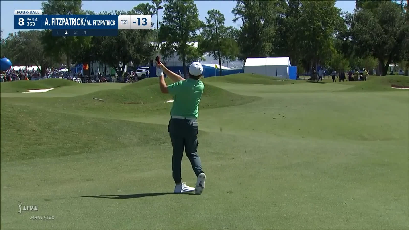 Alex Fitzpatrick hits it tight to set up birdie at Zurich Classic