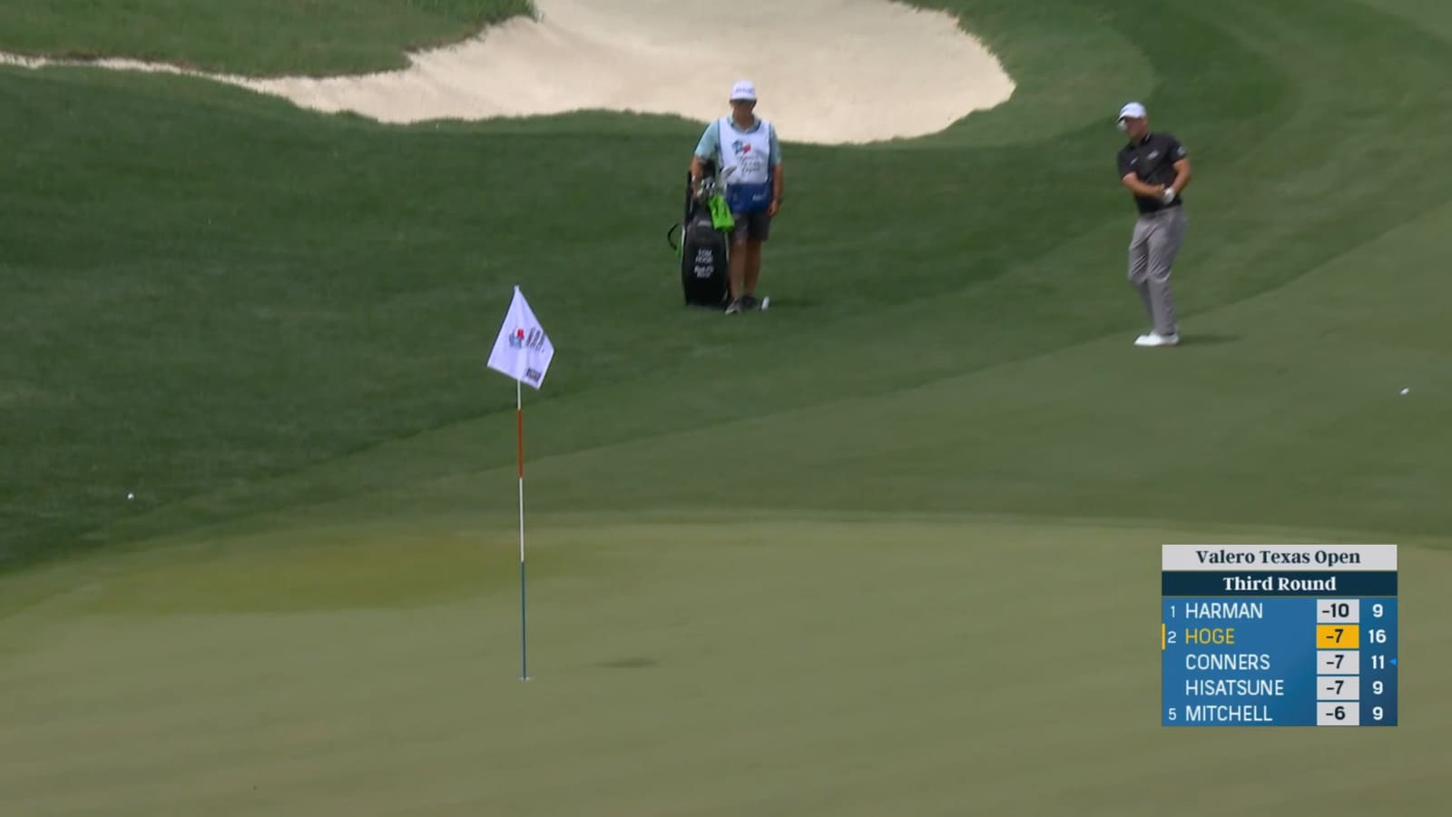 Tom Hoge chips it tight to yield birdie at Valero