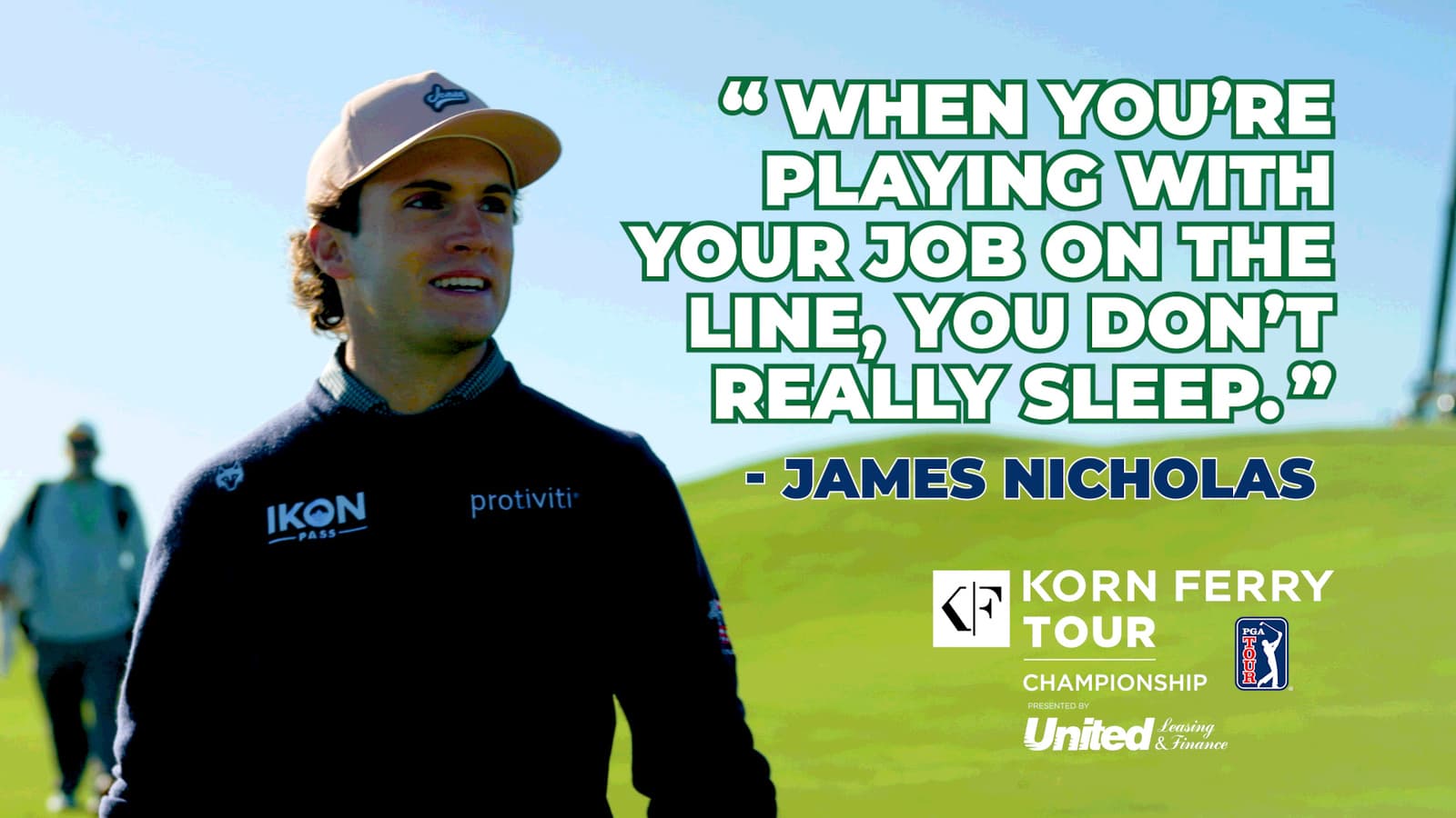 James Nicholas mic’d up as he prepares for Korn Ferry Tour Championship