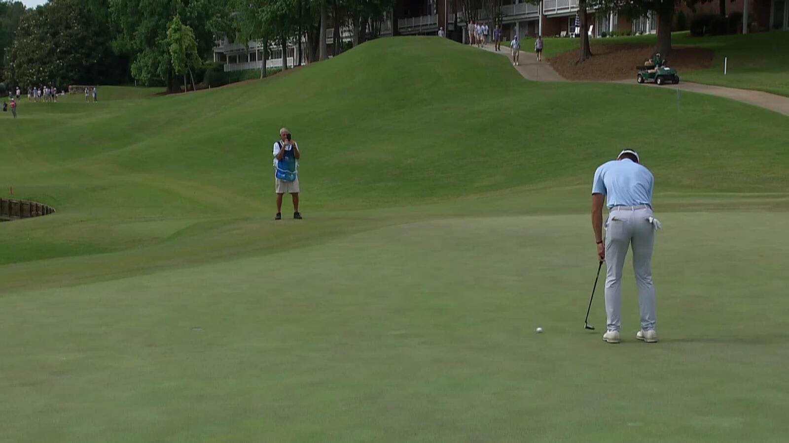 Hunter Eichhorn makes birdie on No. 11 at BMW Charity Pro-Am