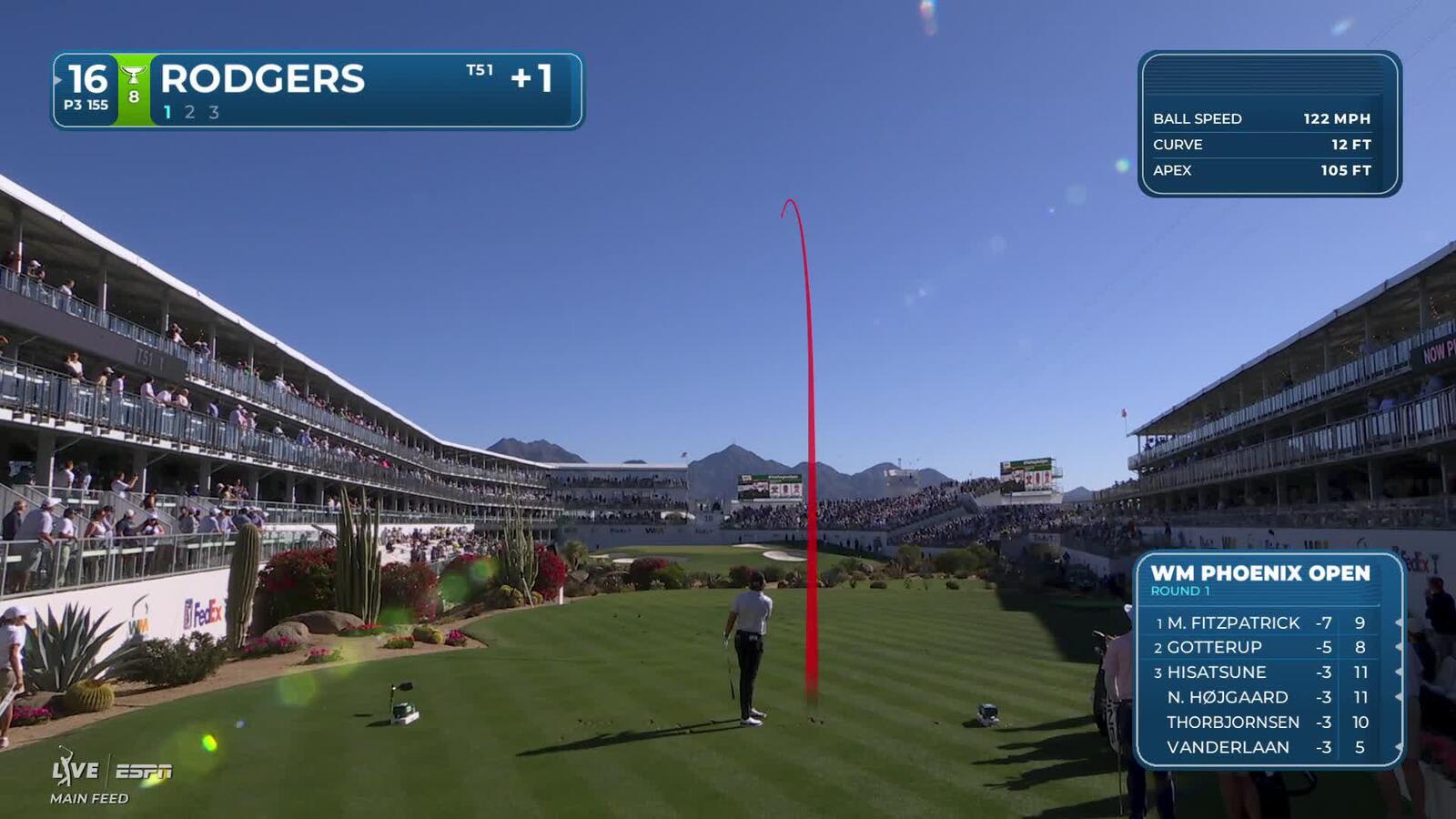 Patrick Rodgers hits 156-yard tee shot to 2 feet, nearly aces No. 16 at ...