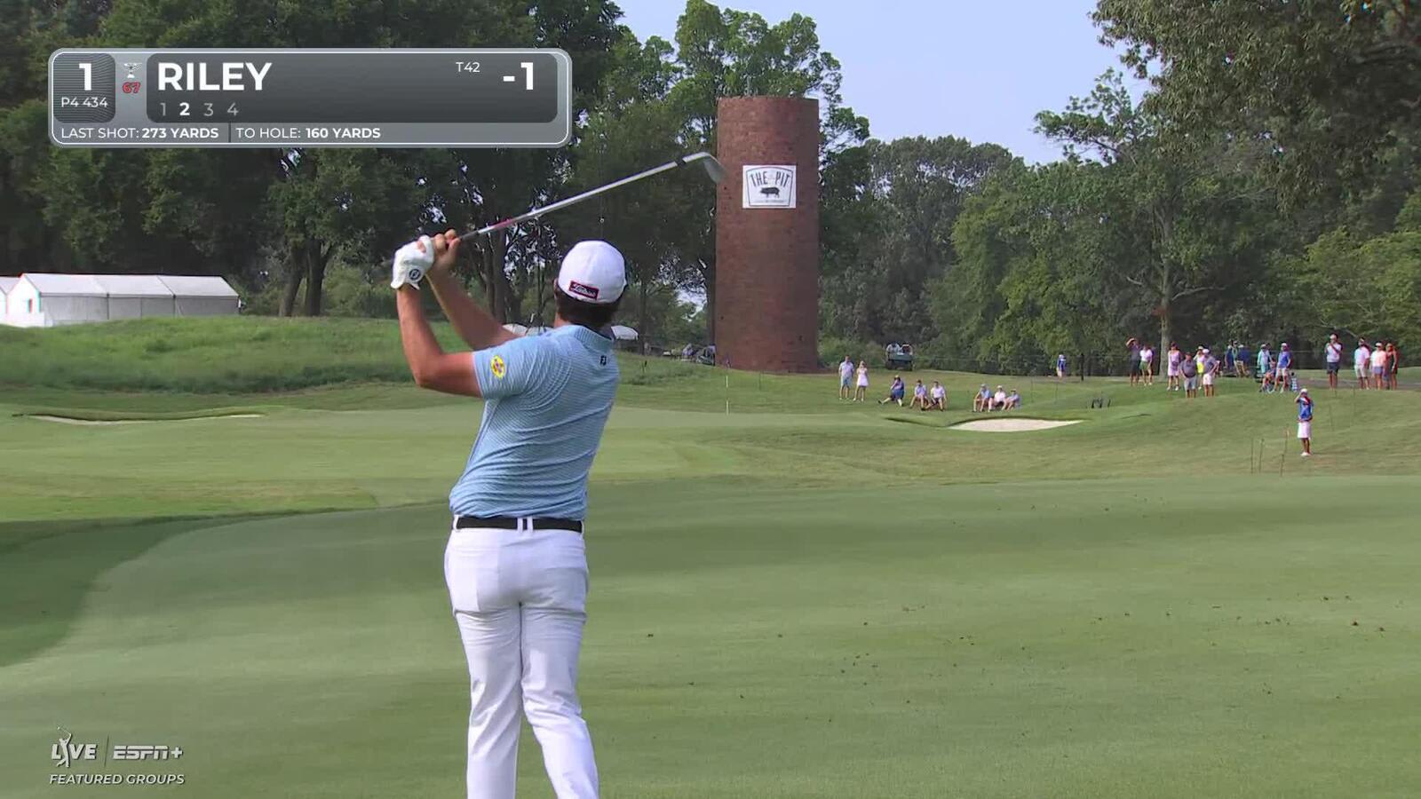 Davis Riley makes birdie on No. 1 at FedEx St. Jude