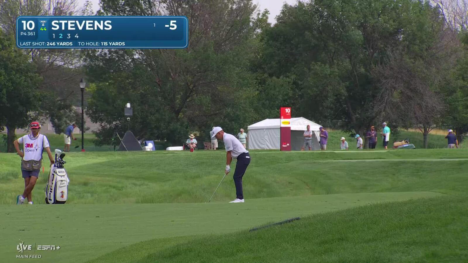 Sam Stevens makes birdie on No. 10 at 3M Open