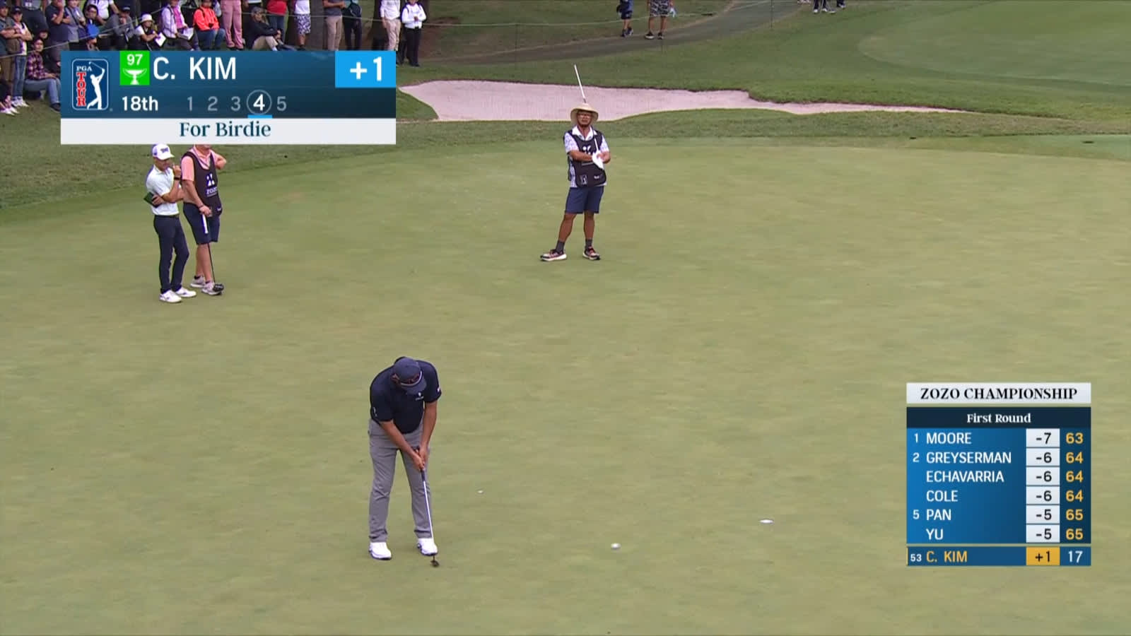 Chan Kim sends in birdie putt at ZOZO CHAMPIONSHIP