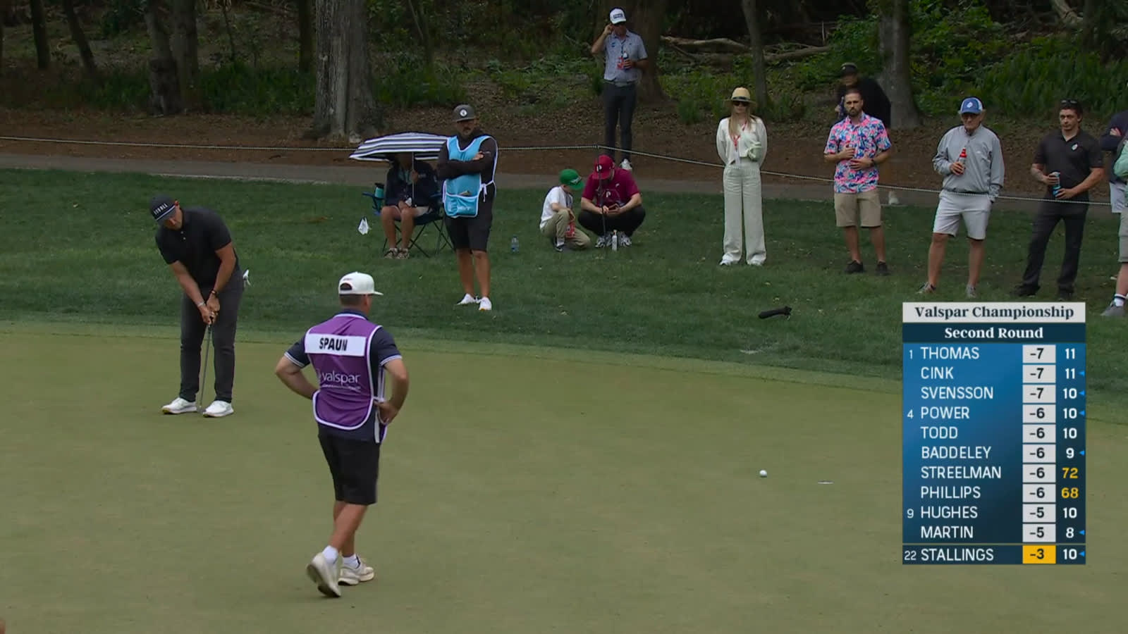 Scott Stallings drains 17-foot putt for birdie at Valspar