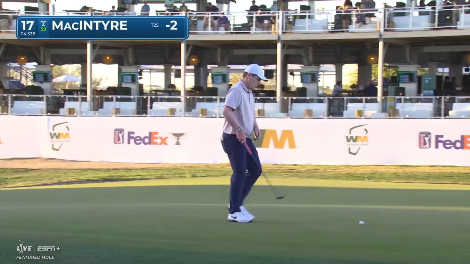 Robert MacIntyre chips it close to set up birdie at WM Phoenix Open
