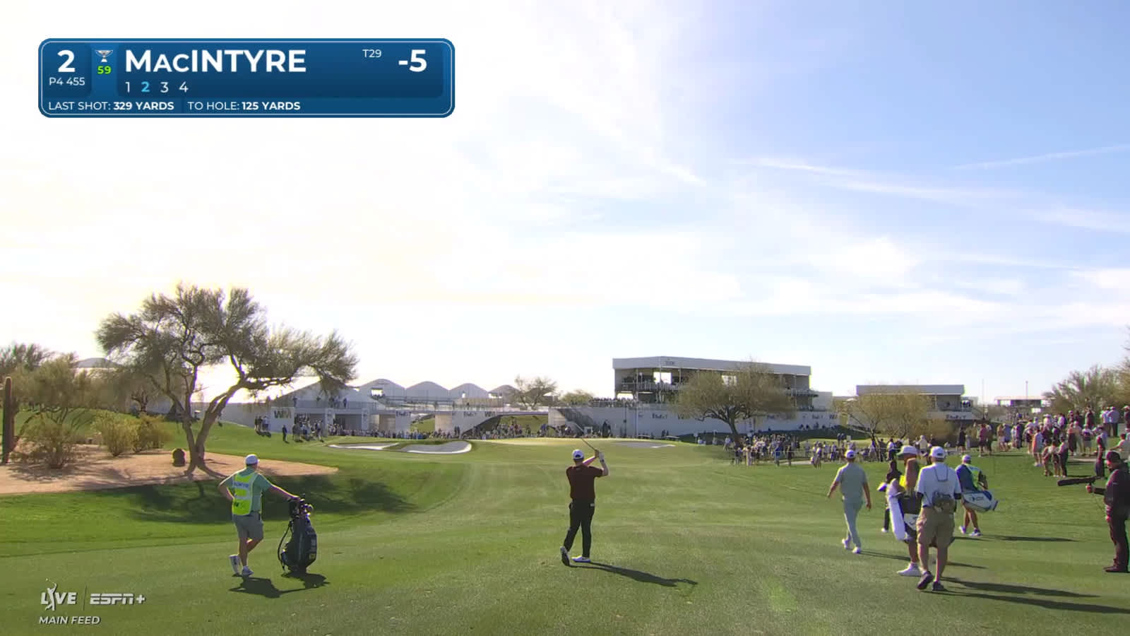 Robert MacIntyre dials in approach to set up birdie at WM Phoenix Open