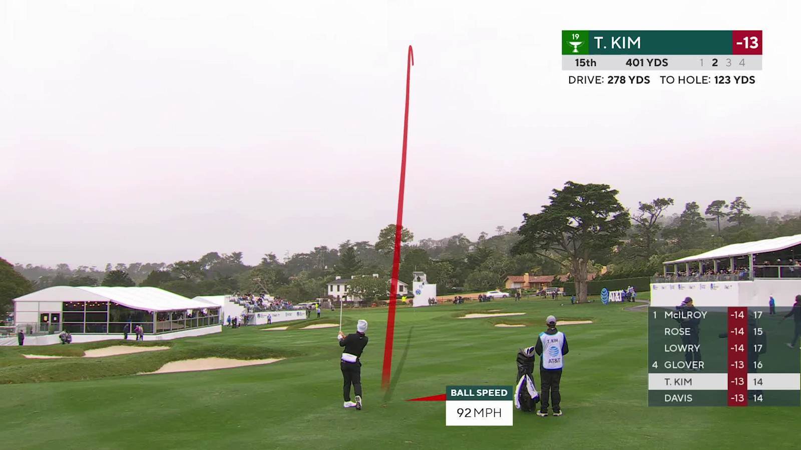 Tom Kim's nice approach leads to birdie at AT&T Pebble Beach
