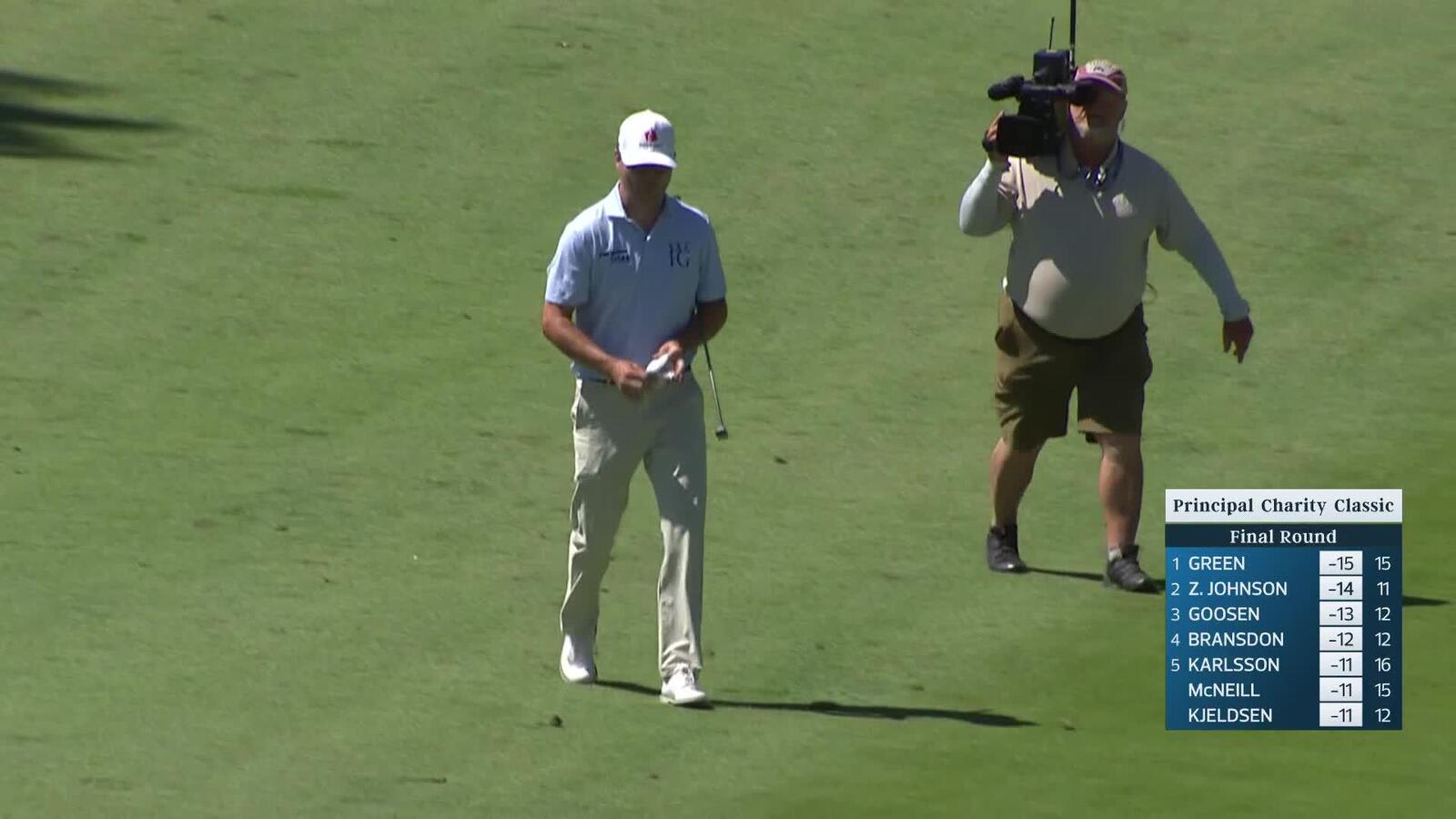 Zach Johnson makes birdie on No. 12 at Principal Charity Classic