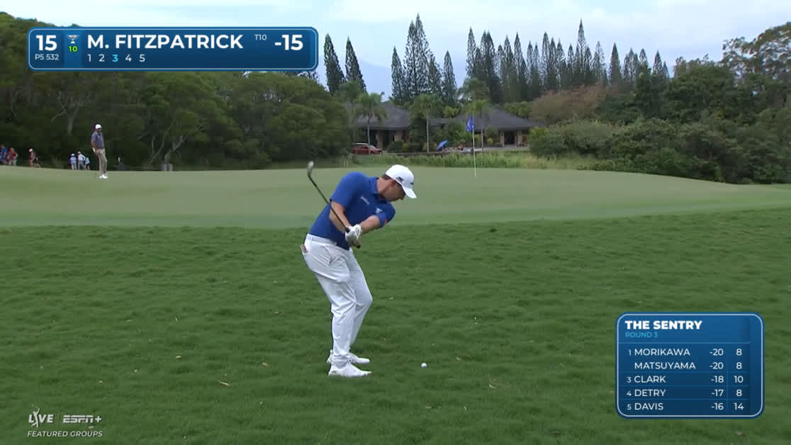 Matt Fitzpatrick hits outstanding chip shot from the rough to set up ...
