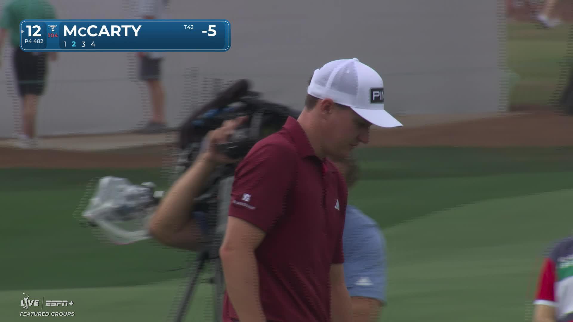 Matt McCarty makes birdie on No. 12 at Houston Open