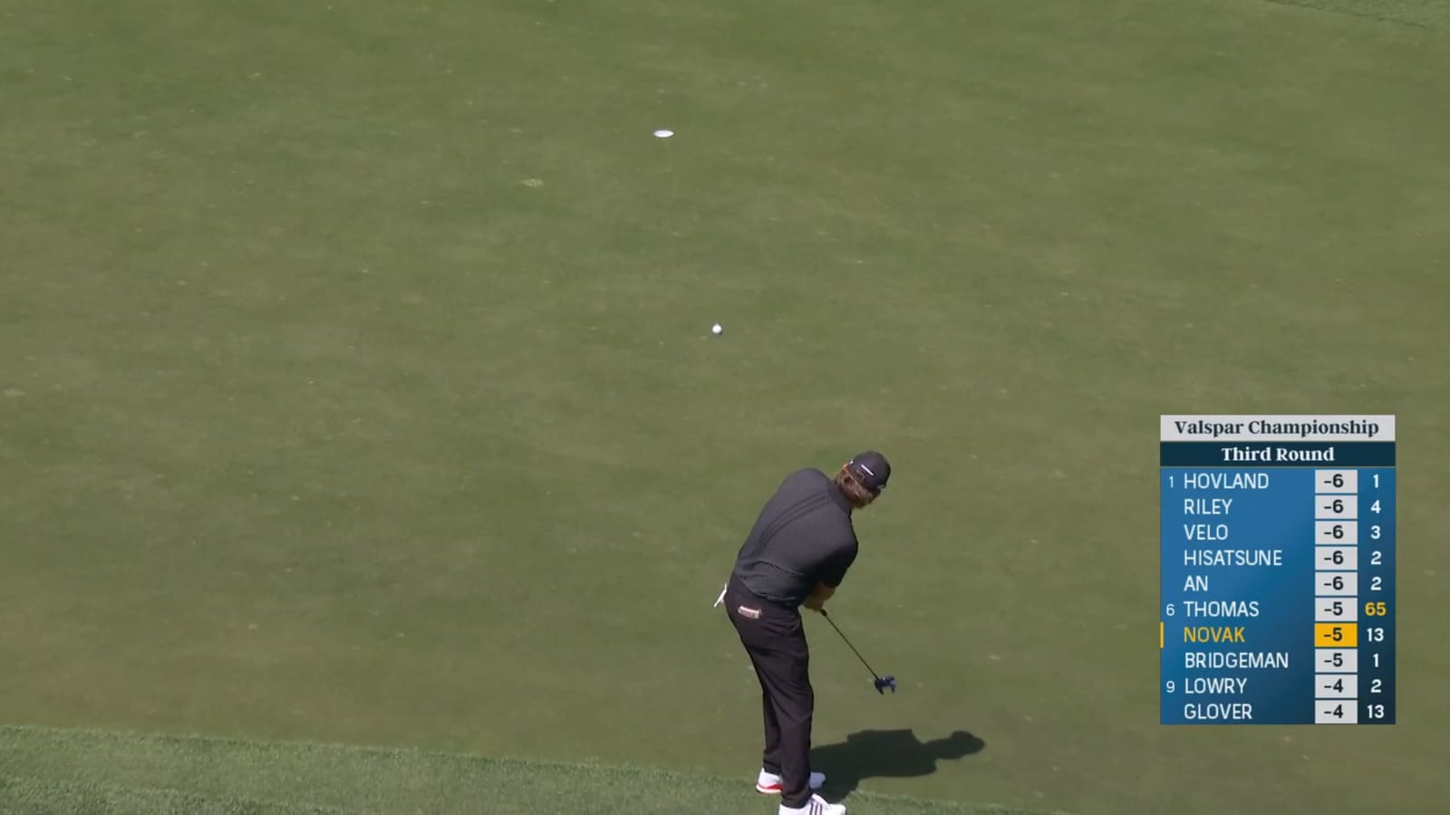 Andrew Novak cards birdie at Valspar