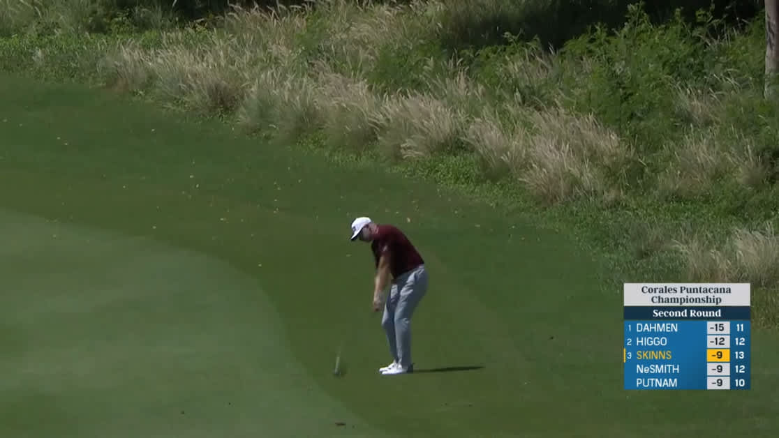 David Skinns well-flighted approach leads to birdie at Corales Puntacana