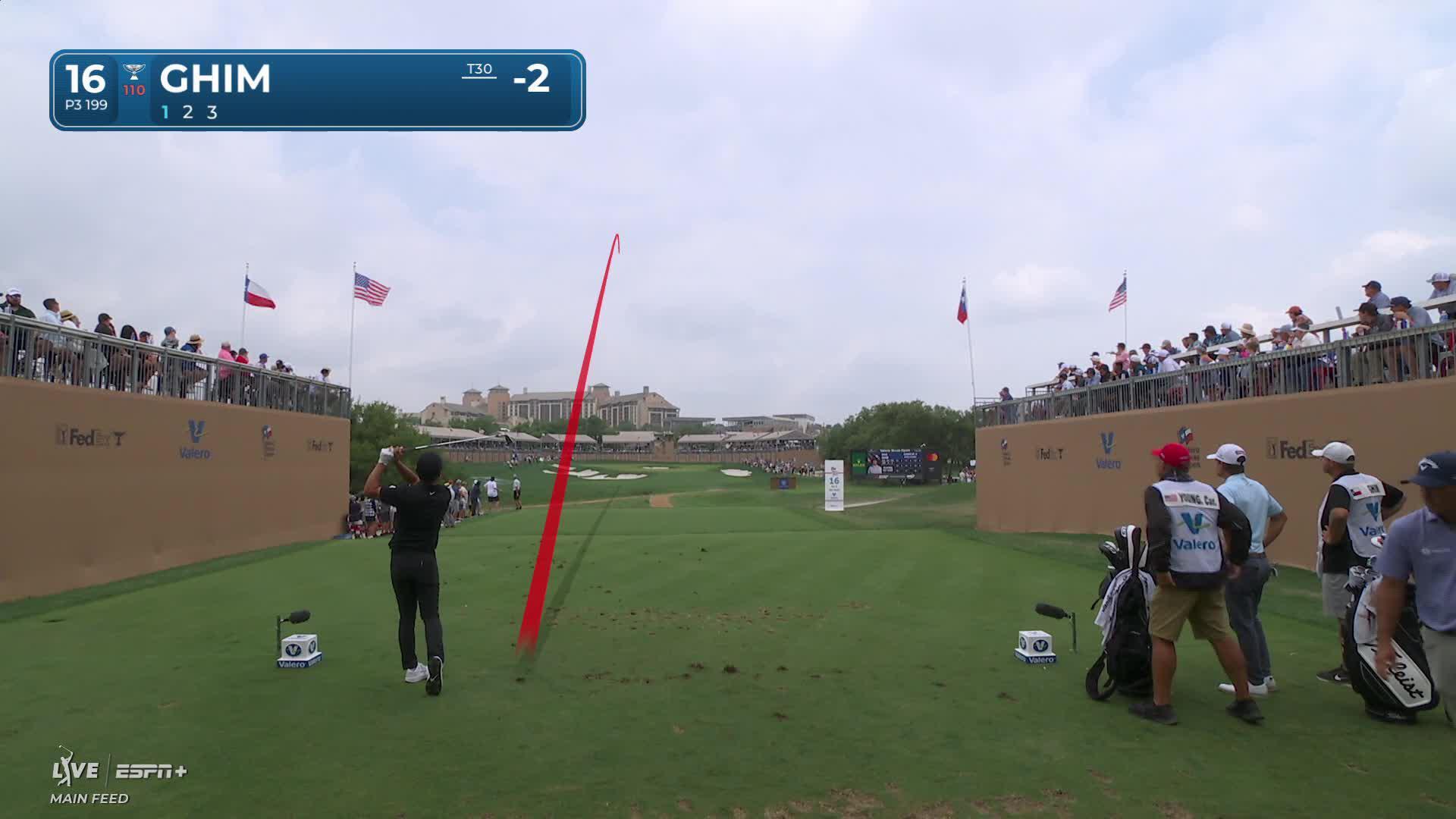 Doug Ghim throws dart off tee to set up birdie at Valero