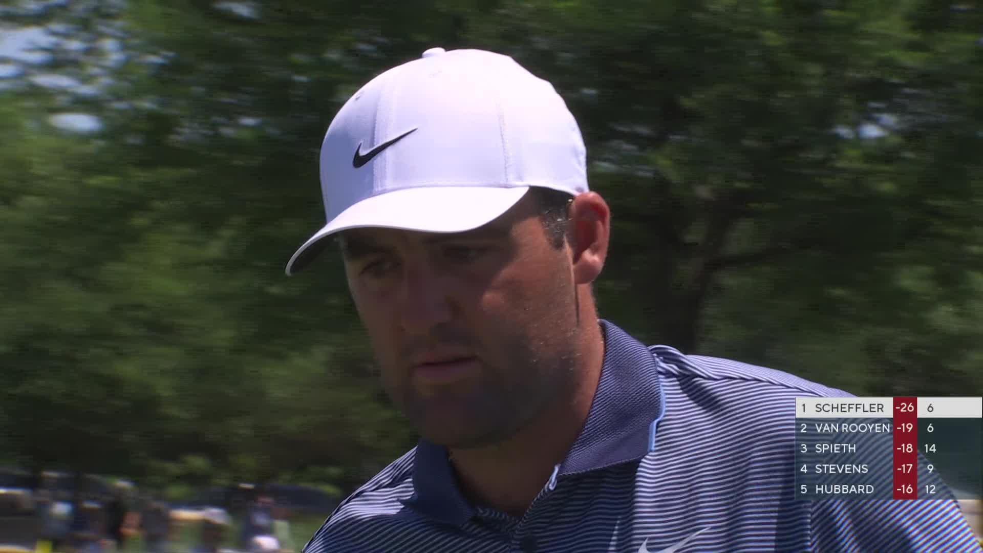 Scottie Scheffler's excellent tee shot leads to birdie on No. 7 at THE ...