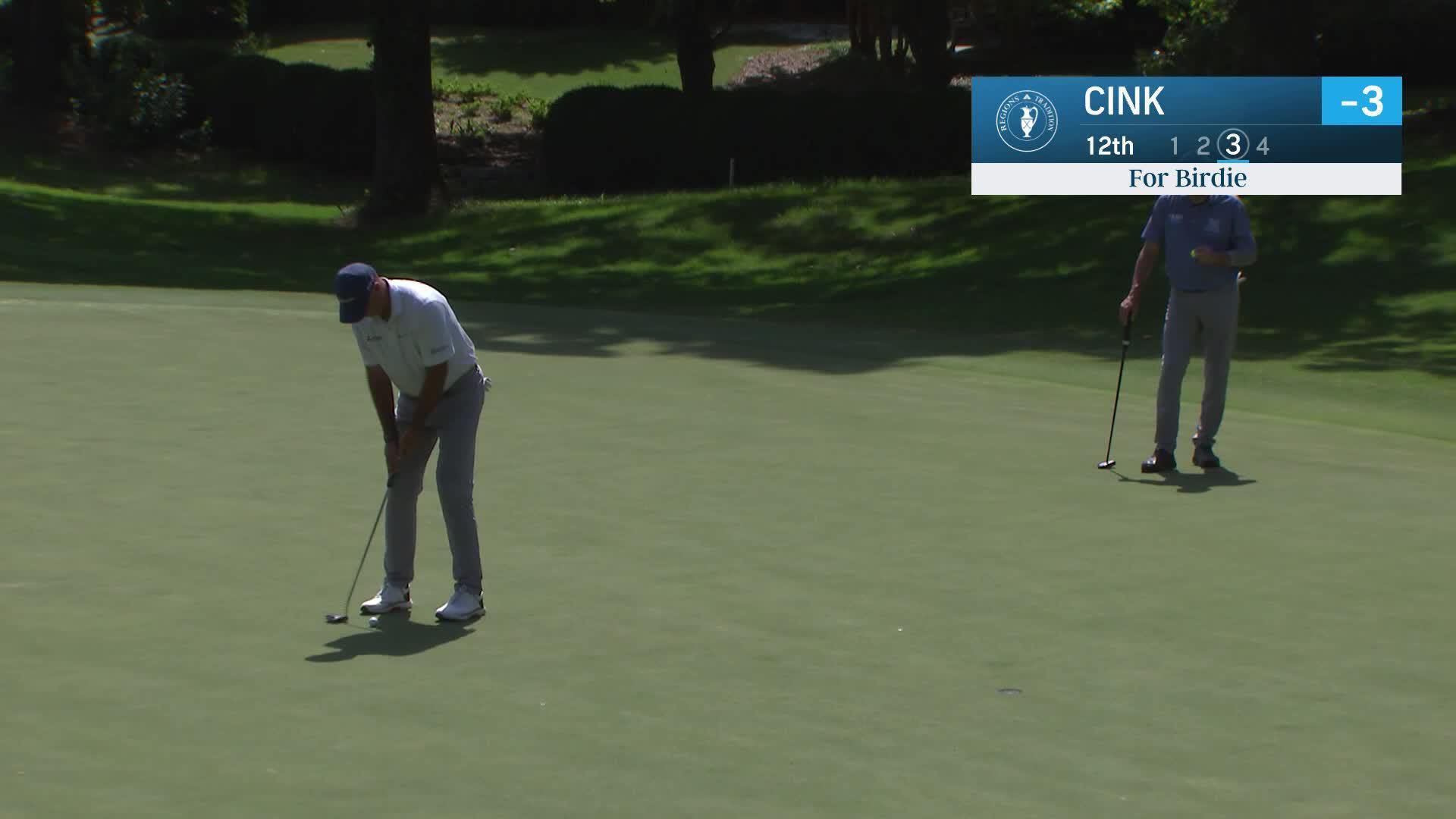 Stewart Cink makes birdie on No. 18 at Mitsubishi