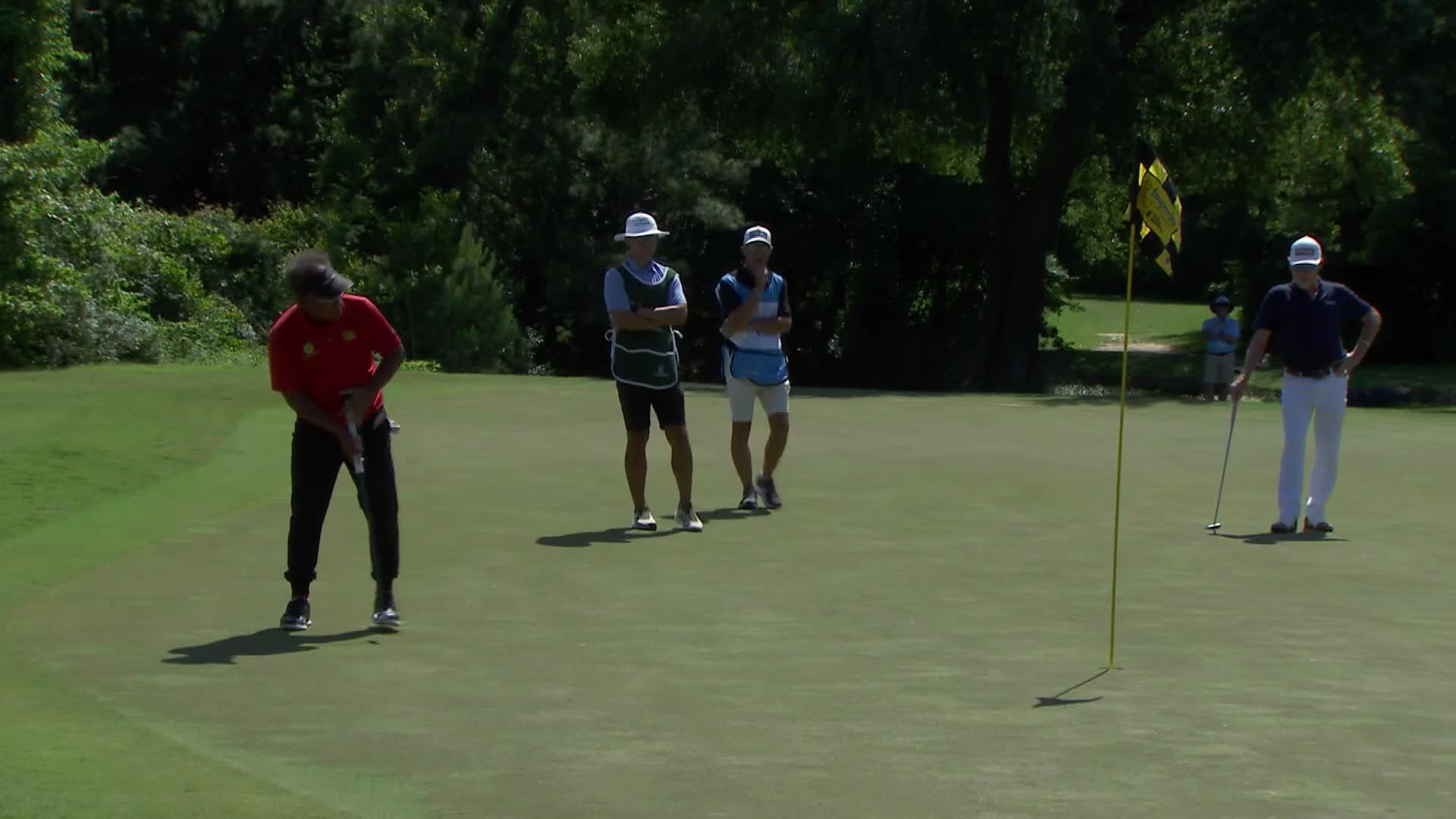 Thongchai Jaidee makes birdie on No. 14 at Insperity Invitational Round 3