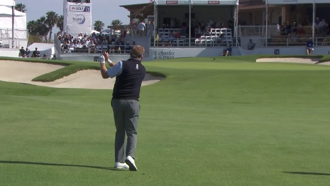 Paul Broadhurst dials in approach to set up birdie at Hoag Classic