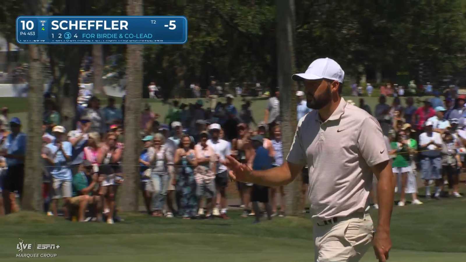 Scottie Scheffler pours in 20-foot birdie putt at RBC Heritage