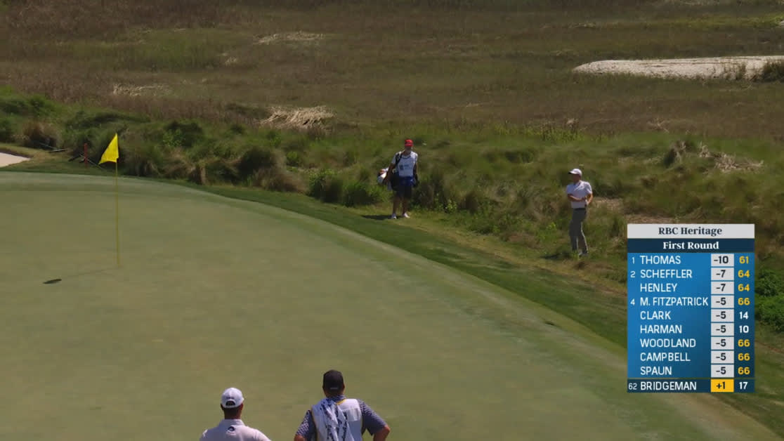 Jacob Bridgeman's chip-in for birdie at RBC Heritage