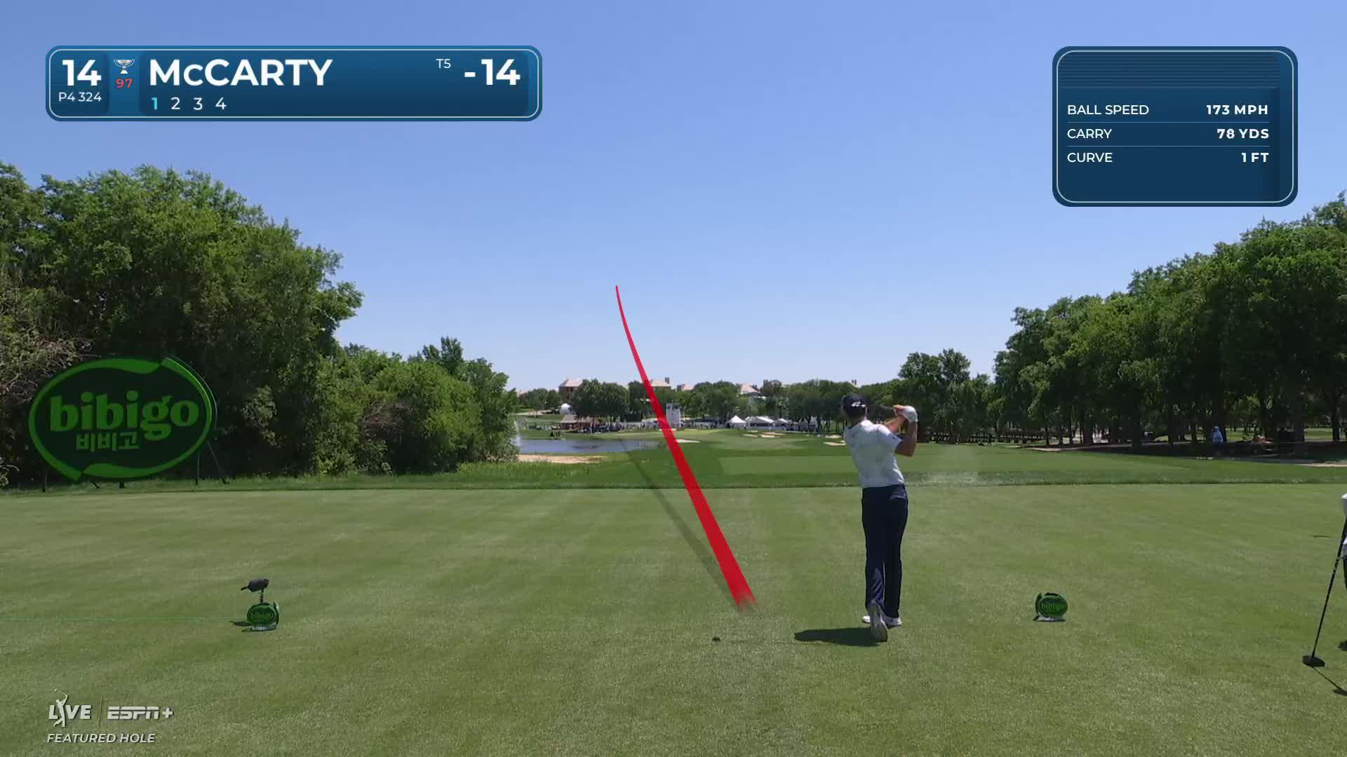 Matt McCarty makes birdie on No. 14 at THE CJ CUP