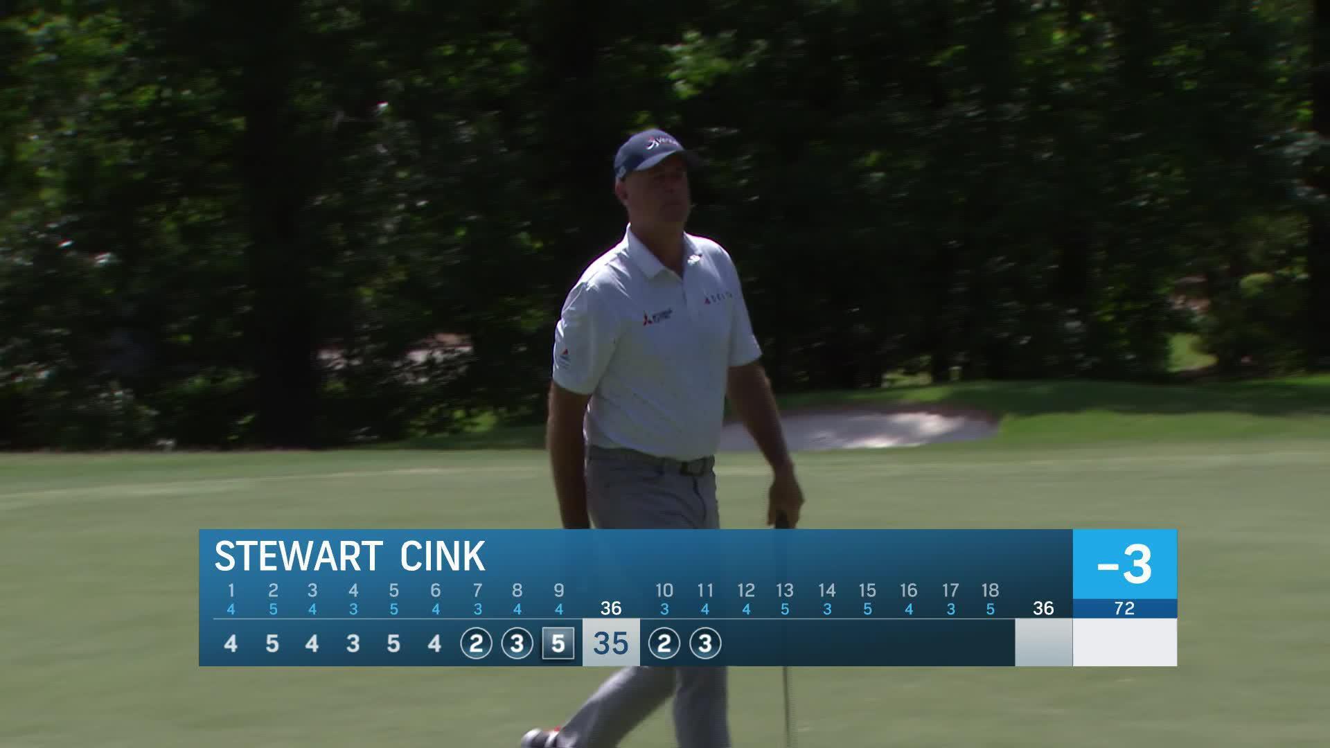 Stewart Cink makes birdie on No. 18 at Mitsubishi