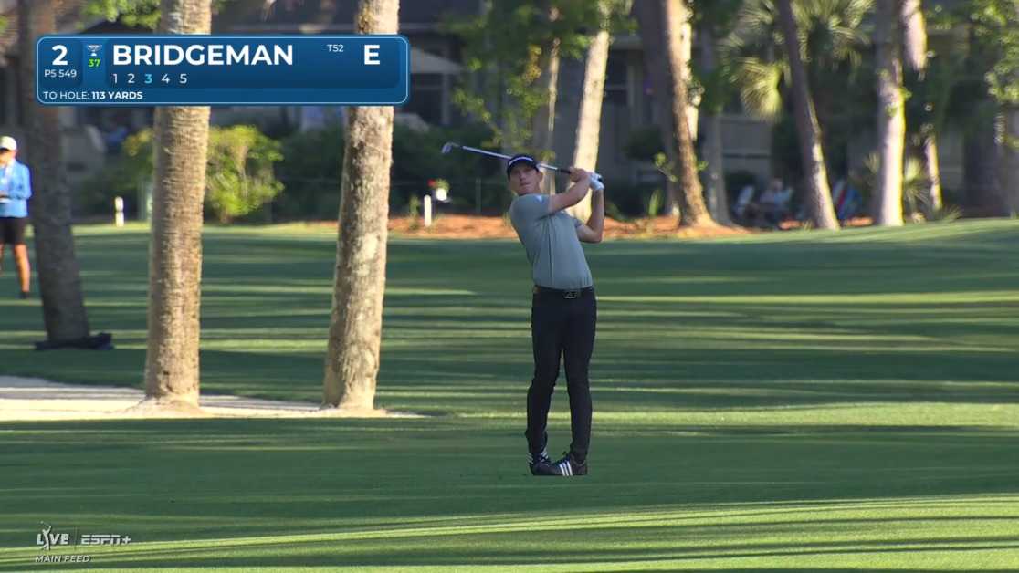 Jacob Bridgeman's quality approach shot leads to birdie at RBC Heritage