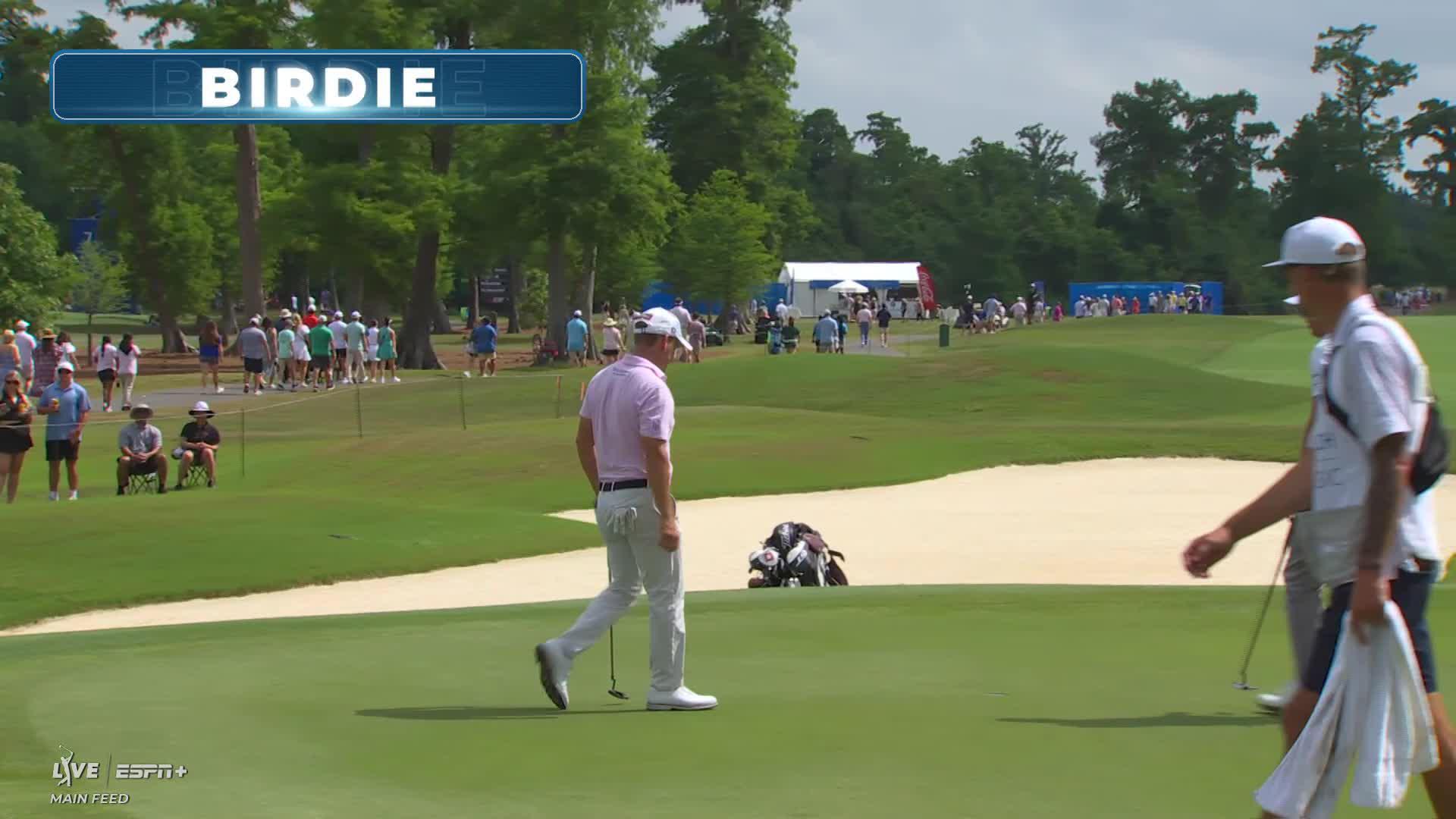 Team Bud Cauley/Kevin Tway makes birdie on No. 2 at Zurich Classic