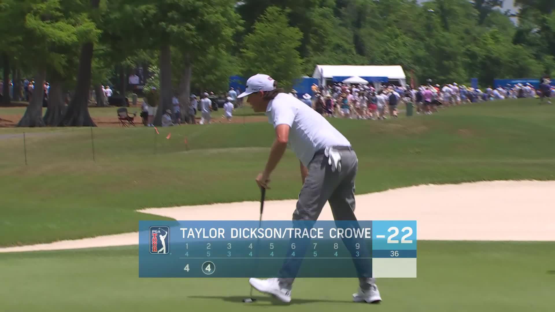 Team Trace Crowe/Taylor Dickson makes birdie on No. 2 at Zurich Classic