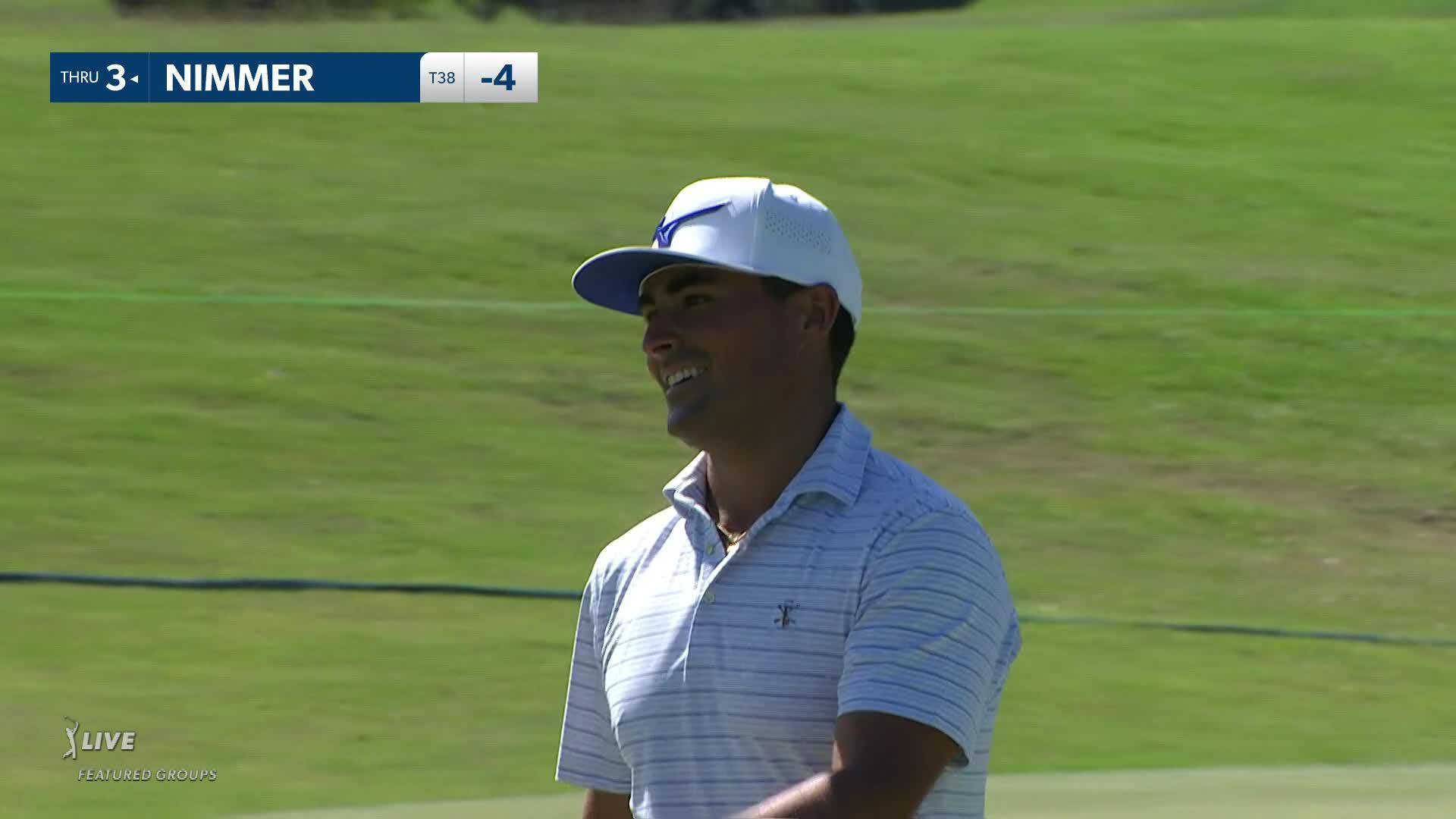 Bryson Nimmer's 20-footer for birdie at Mexico Open