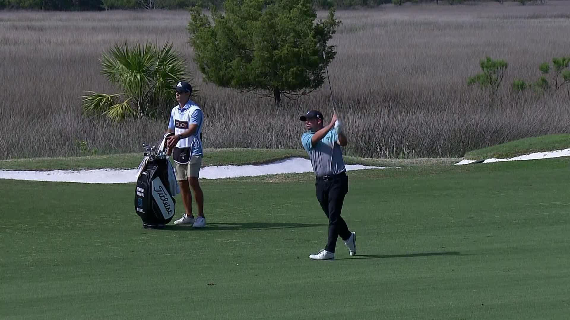 Rob Oppenheim makes birdie on No. 17 at Club Car Championship