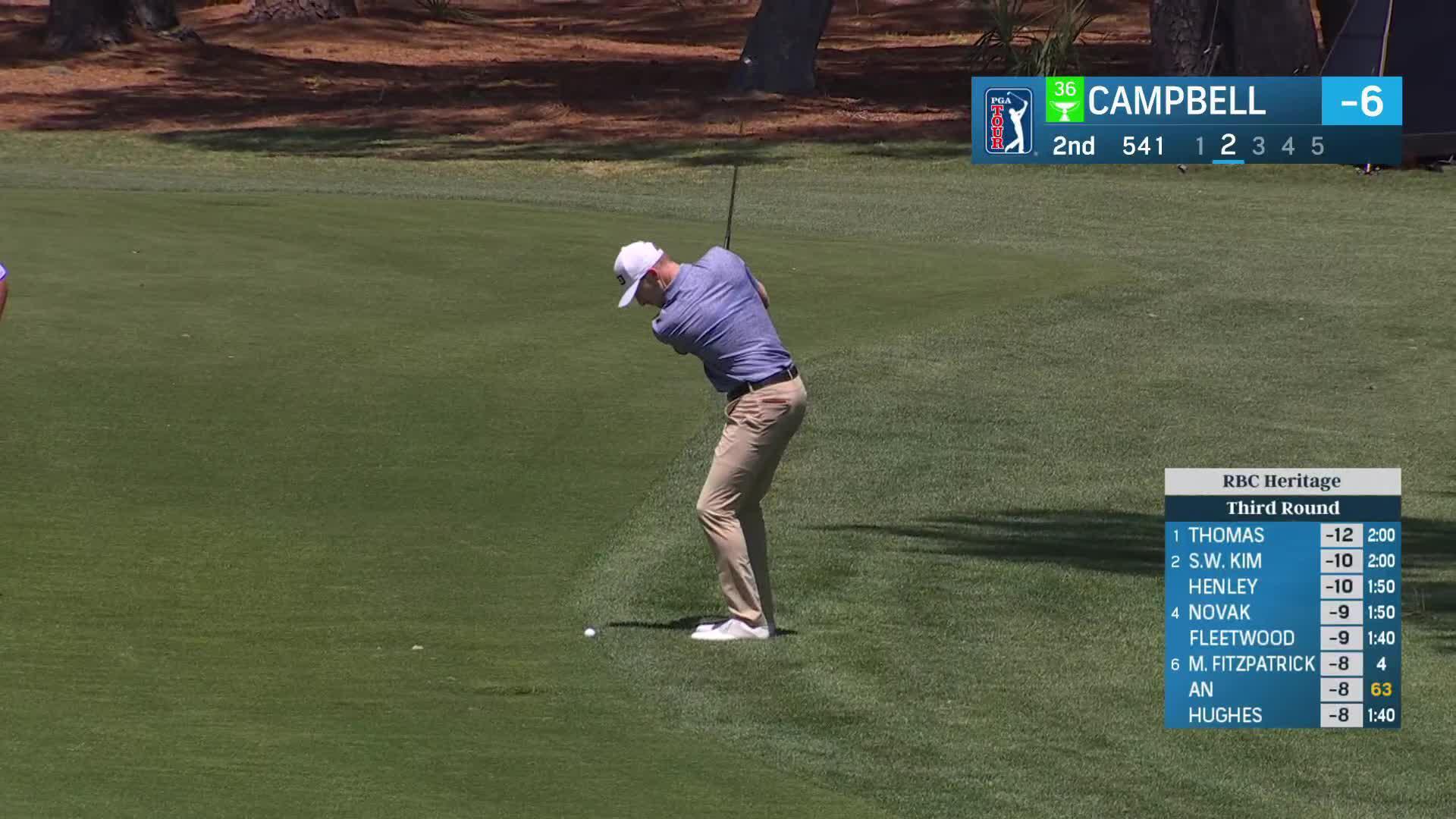 Brian Campbell's nice pitch leads to birdie at RBC Heritage