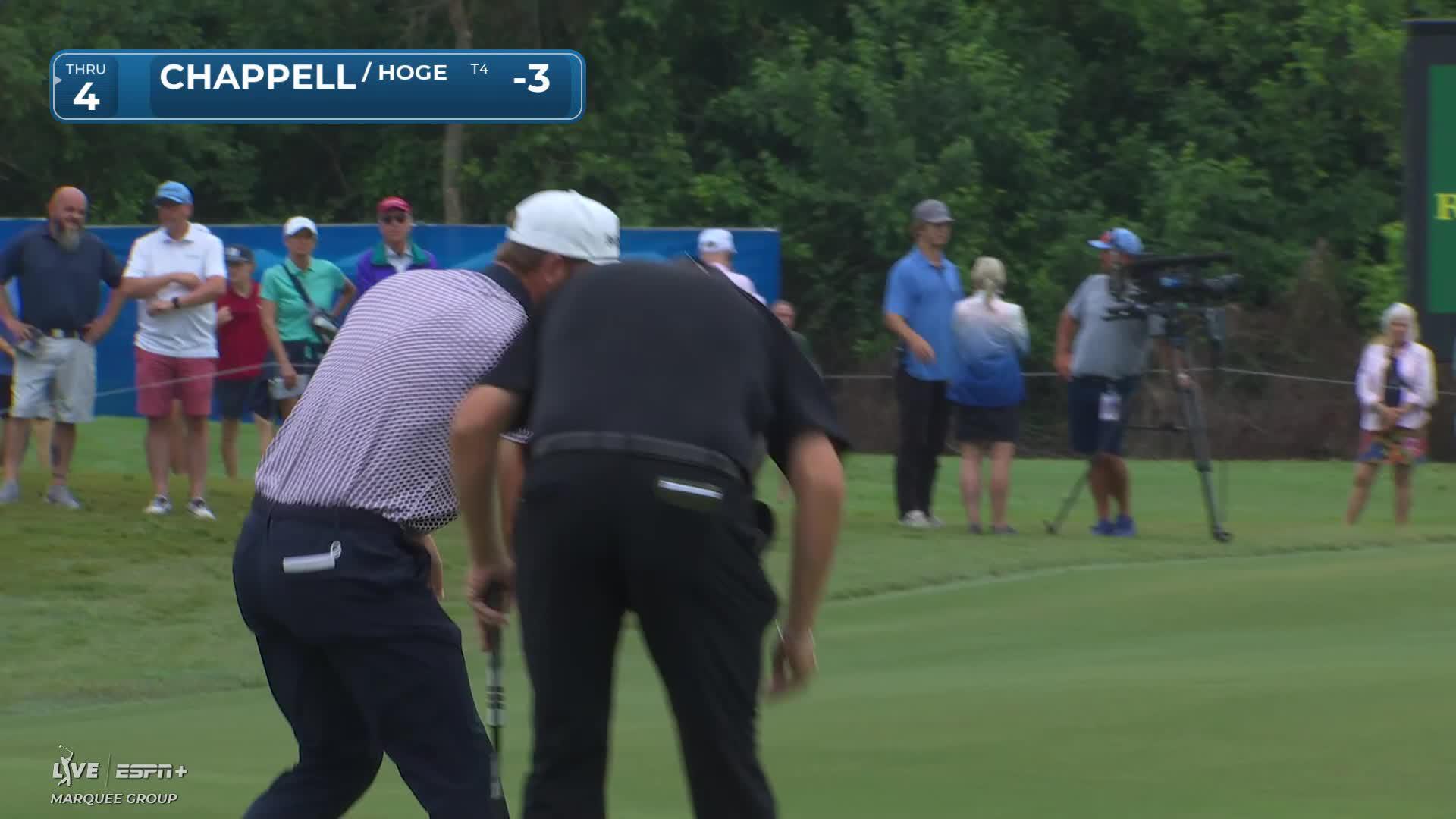 Kevin Chappell makes birdie on No. 13 at Zurich Classic