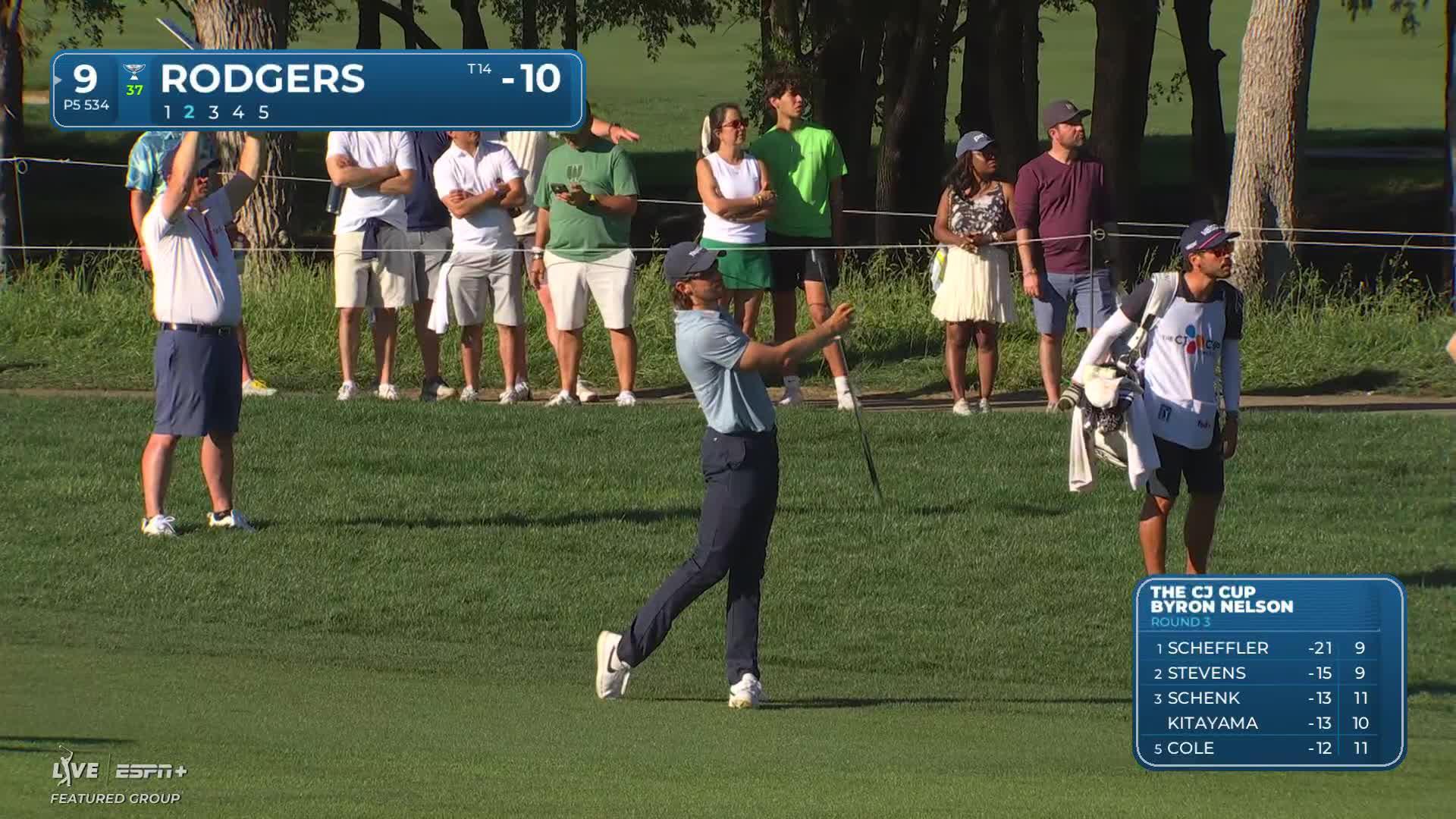Patrick Rodgers makes birdie on No. 9 at THE CJ CUP