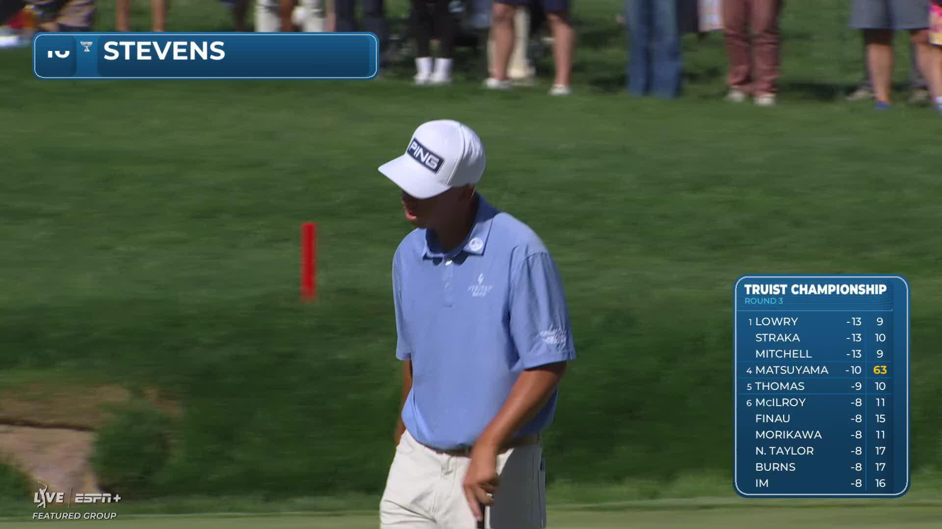 Sam Stevens makes birdie on No. 9 at THE CJ CUP