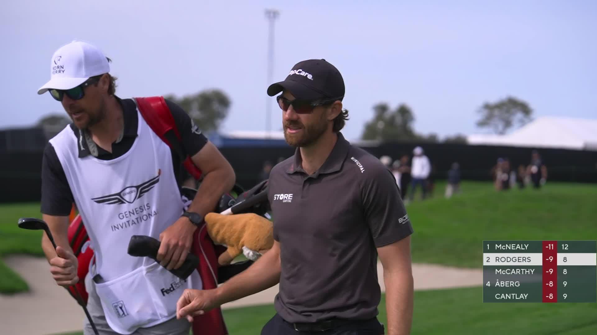 Patrick Rodgers makes birdie on No. 9 at Genesis