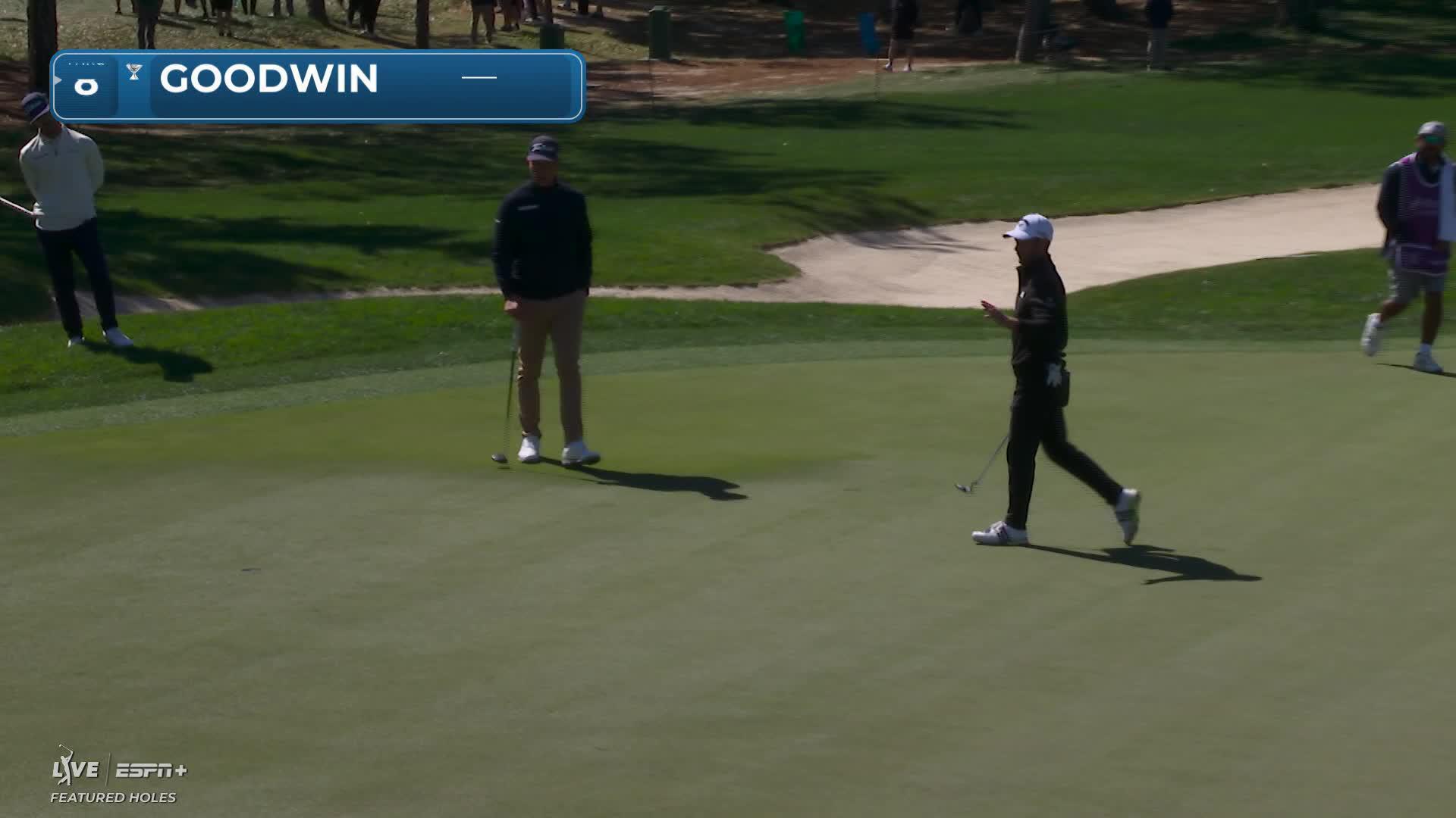 Noah Goodwin rolls in 19-foot birdie putt at Valspar