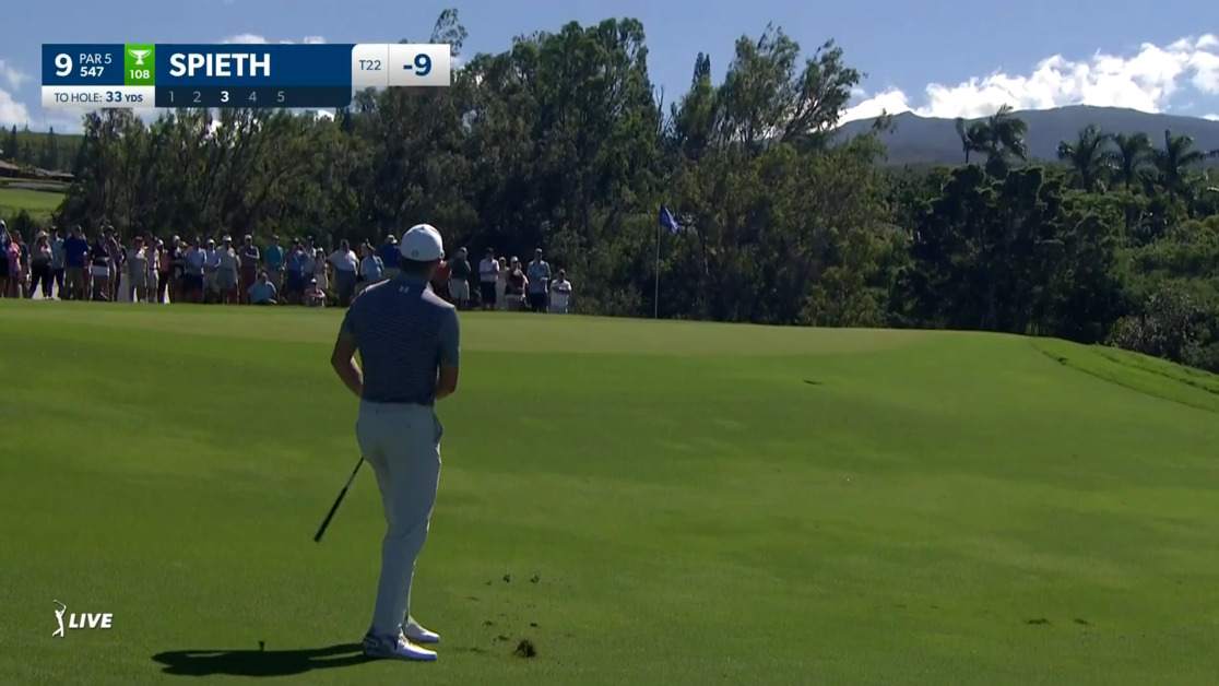 Jordan Spieth chips it tight to set up birdie at Sentry