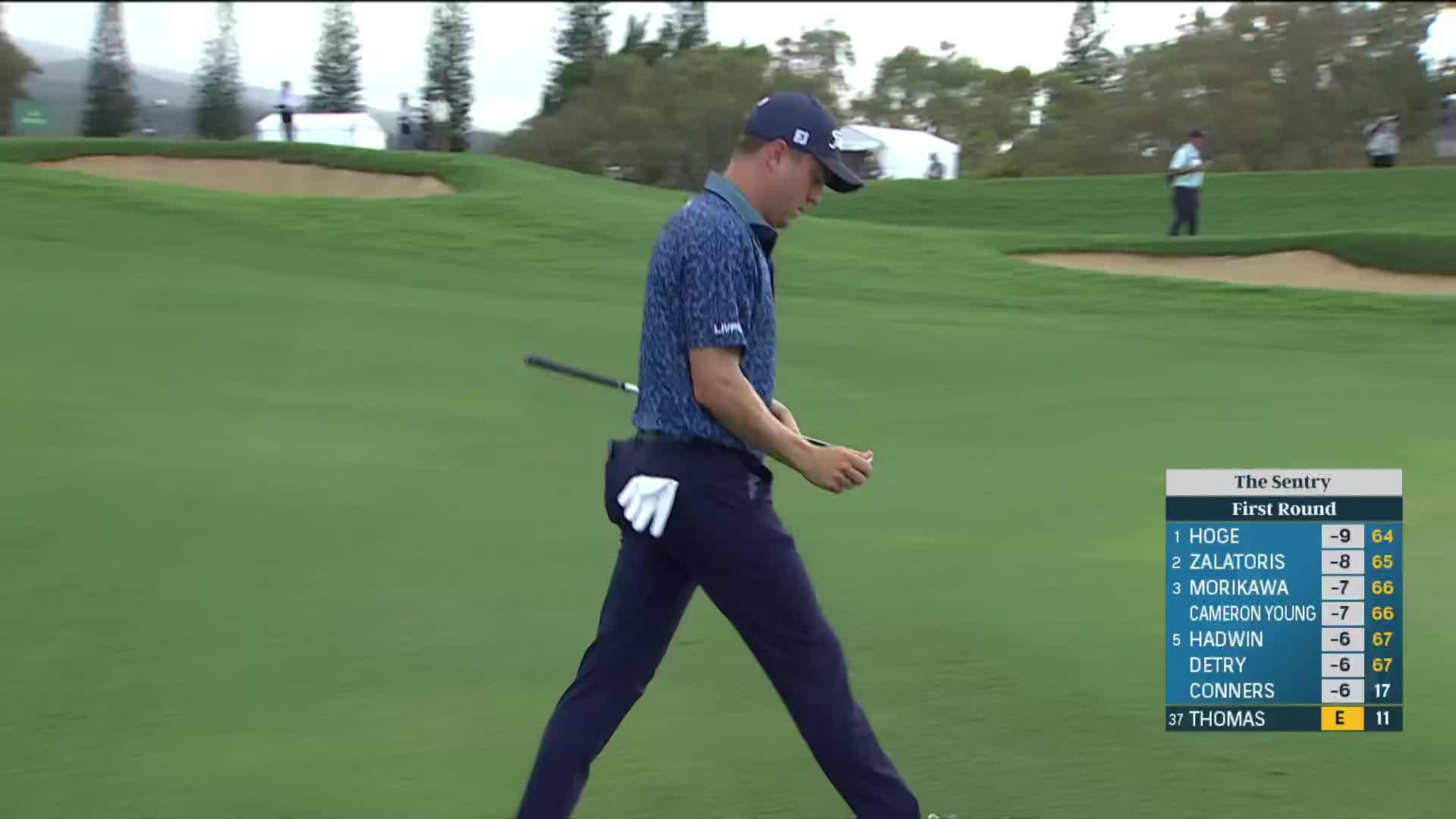 Justin Thomas judges distance well with chip and birdies at The Sentry