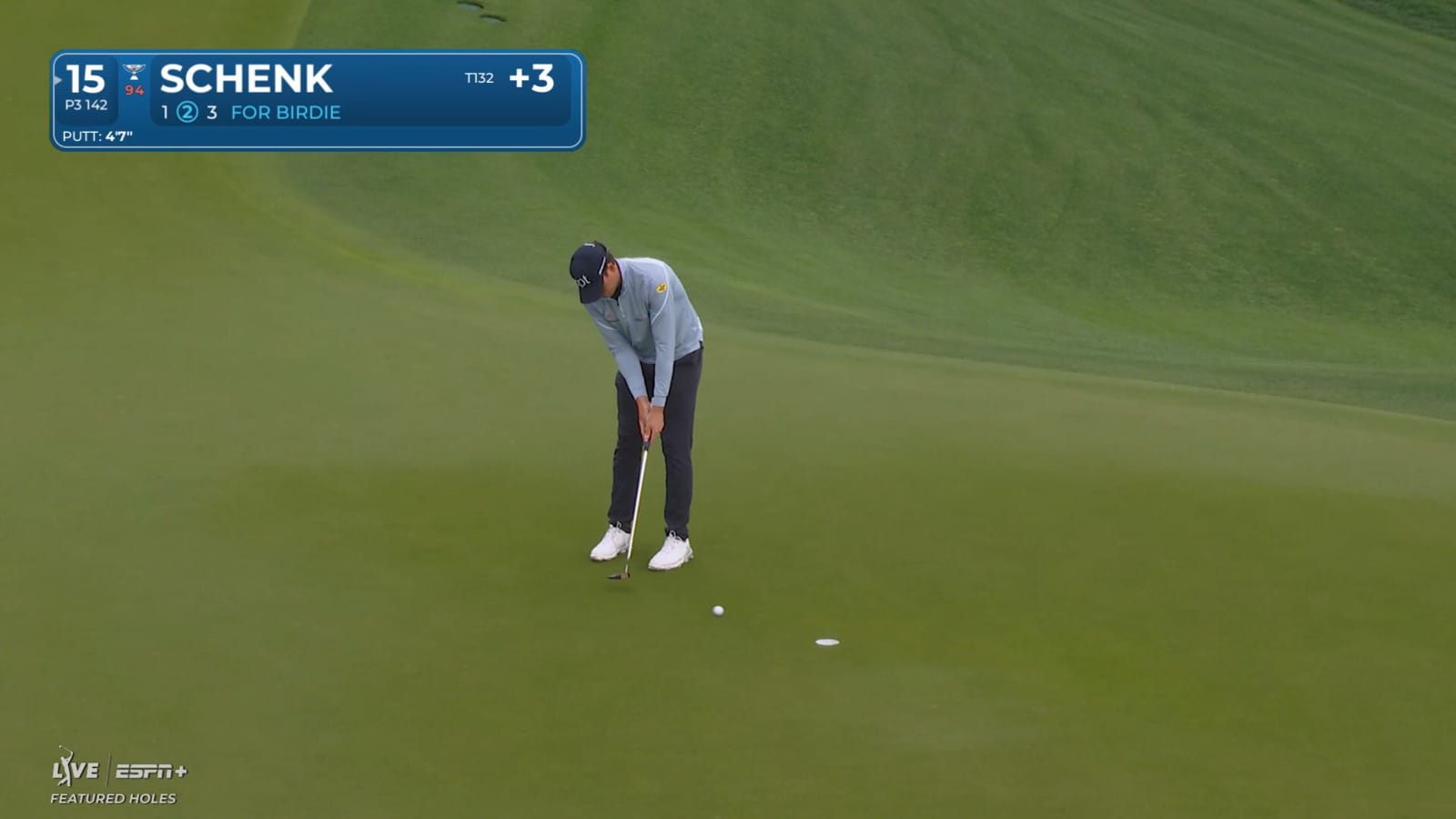 Adam Schenk makes short birdie putt at Houston Open