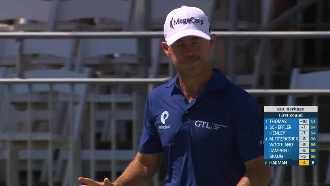 Brian Harman buries 24-footer for birdie at RBC Heritage