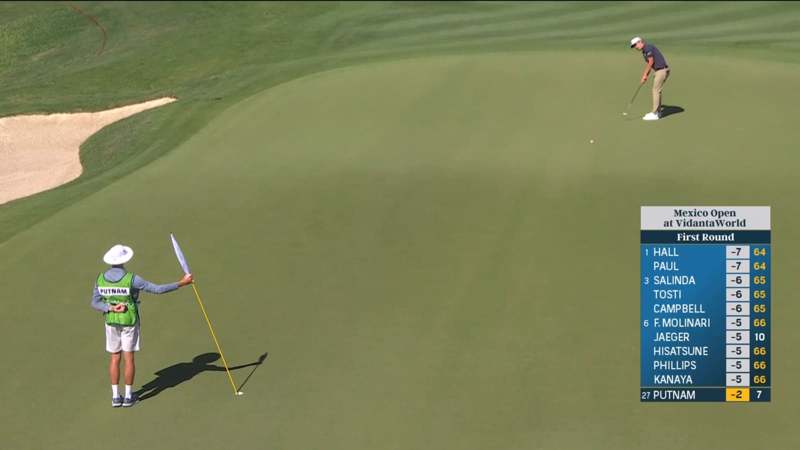 Andrew Putnam drips in a 61-foot birdie putt at Mexico Open