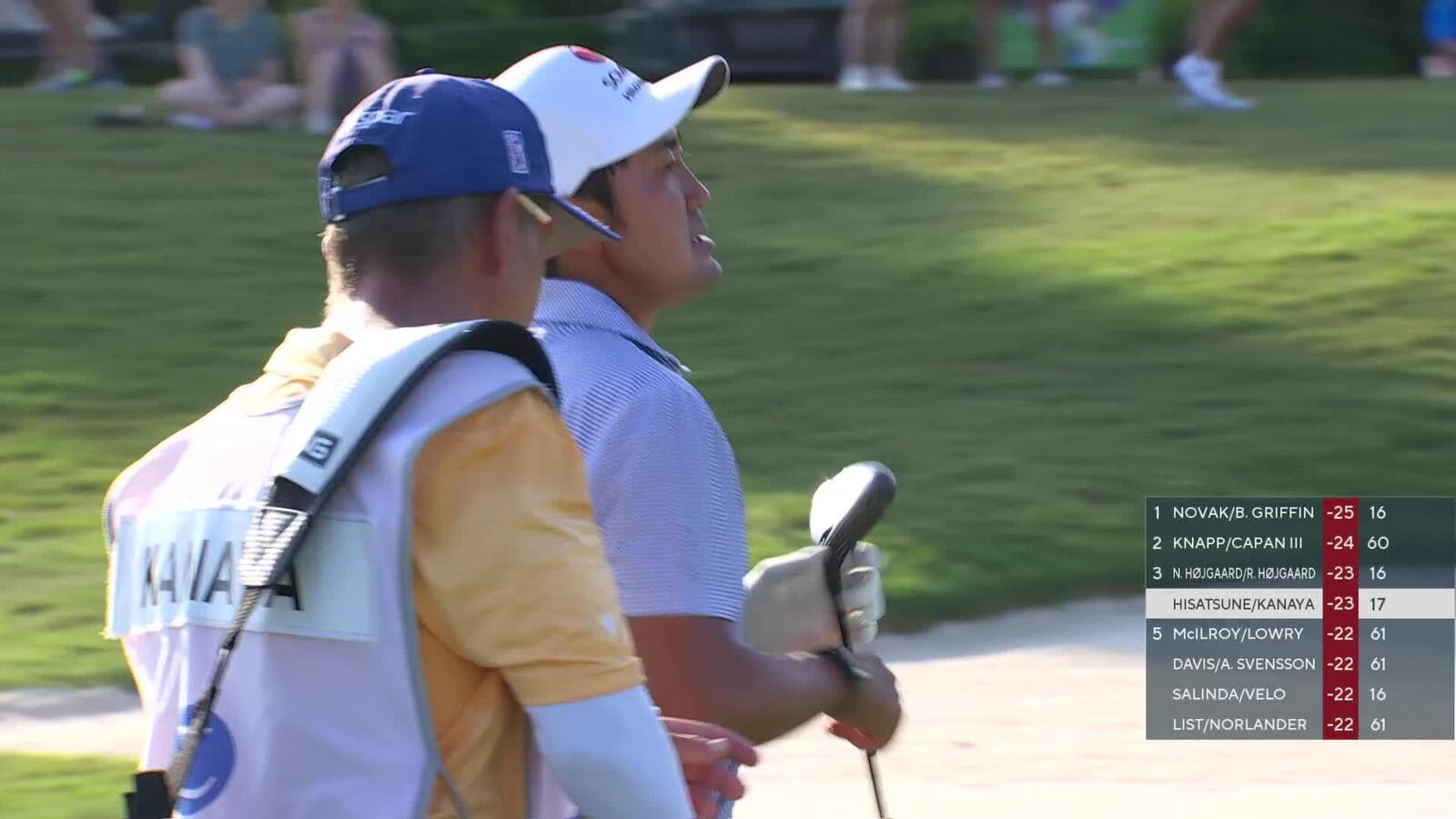 Takumi Kanaya | Round 3 | 18th hole | Shot 2 | 2025 Zurich Classic