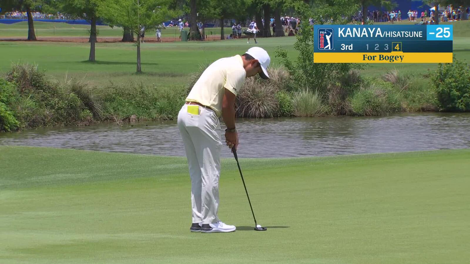 Takumi Kanaya | Round 4 | 3rd hole | Shot 4 | 2025 Zurich Classic