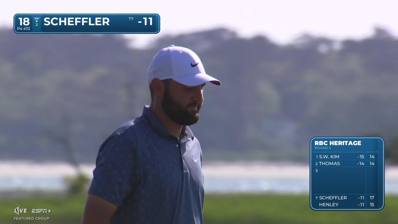 Scottie Scheffler | Round 3 | 18th hole | Shot 2 | 2025 RBC Heritage