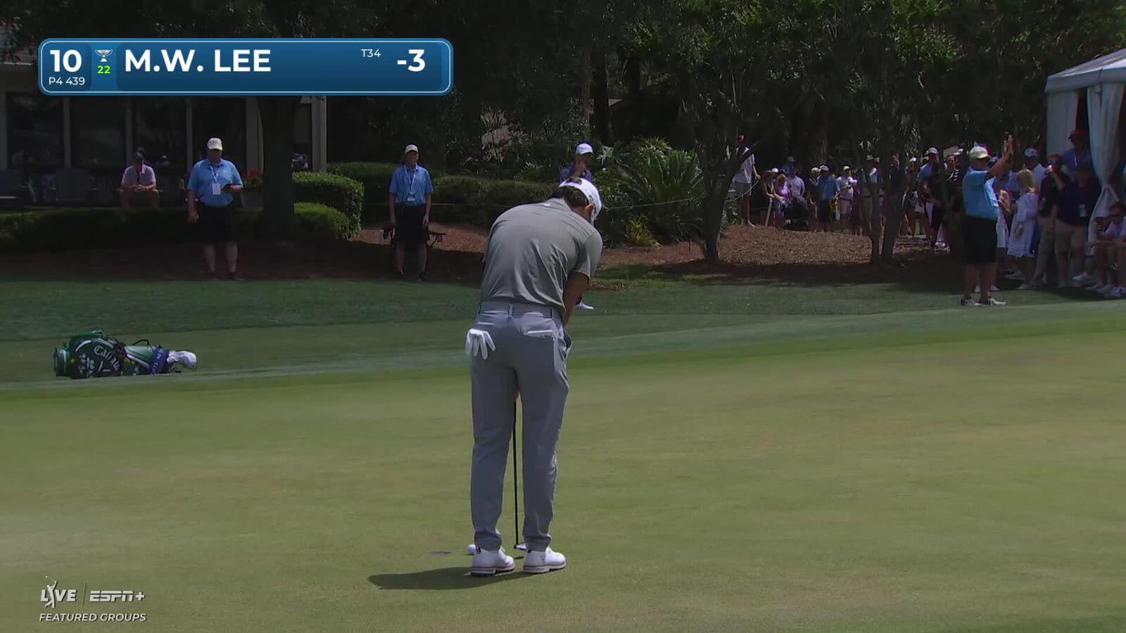 Min Woo Lee | Round 2 | 10th hole | Shot 5 | 2025 RBC Heritage